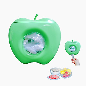 YEOLE Plastic wrap storage box wall hanging non-perforated storage box integrated multi-functional sorting storage box, green, containing 50g fresh-keeping bags