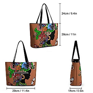 Womens Handbag Butterflies And Flowers Leather Tote Bag Top Handle Satchel Bags For Lady