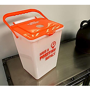 Busch Systems 5 Pack Battery Recycler - Indoor E-Waste Recycling Bin - Orange/Natural