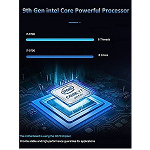 Dell OptiPlex 7070 SFF Desktop Computer PC, Intel 8 Core i7-9700 3.0GHz up to 4.70GHz,32GB DDR4 Ram New 1TB NVMe M.2 SSD,AX210 Built-in WiFi 6E,Windows 11 Pro, Wireless Keyboard & Mouse(Renewed)