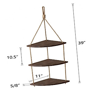 Cabilock 1pc Storage Stand Storage Racks Wooden Wall Hanging Rack Storage Shelfs Light Brown