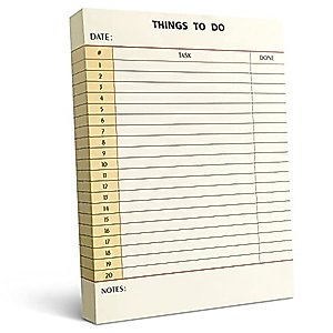 300 Sheets Library Card To Do List Notepad Things To Do Memo Writing Pad Daily Reminder Planner Notebook Office List Planning Project Homework Pad for Daily Task, 6 x 8 Inches