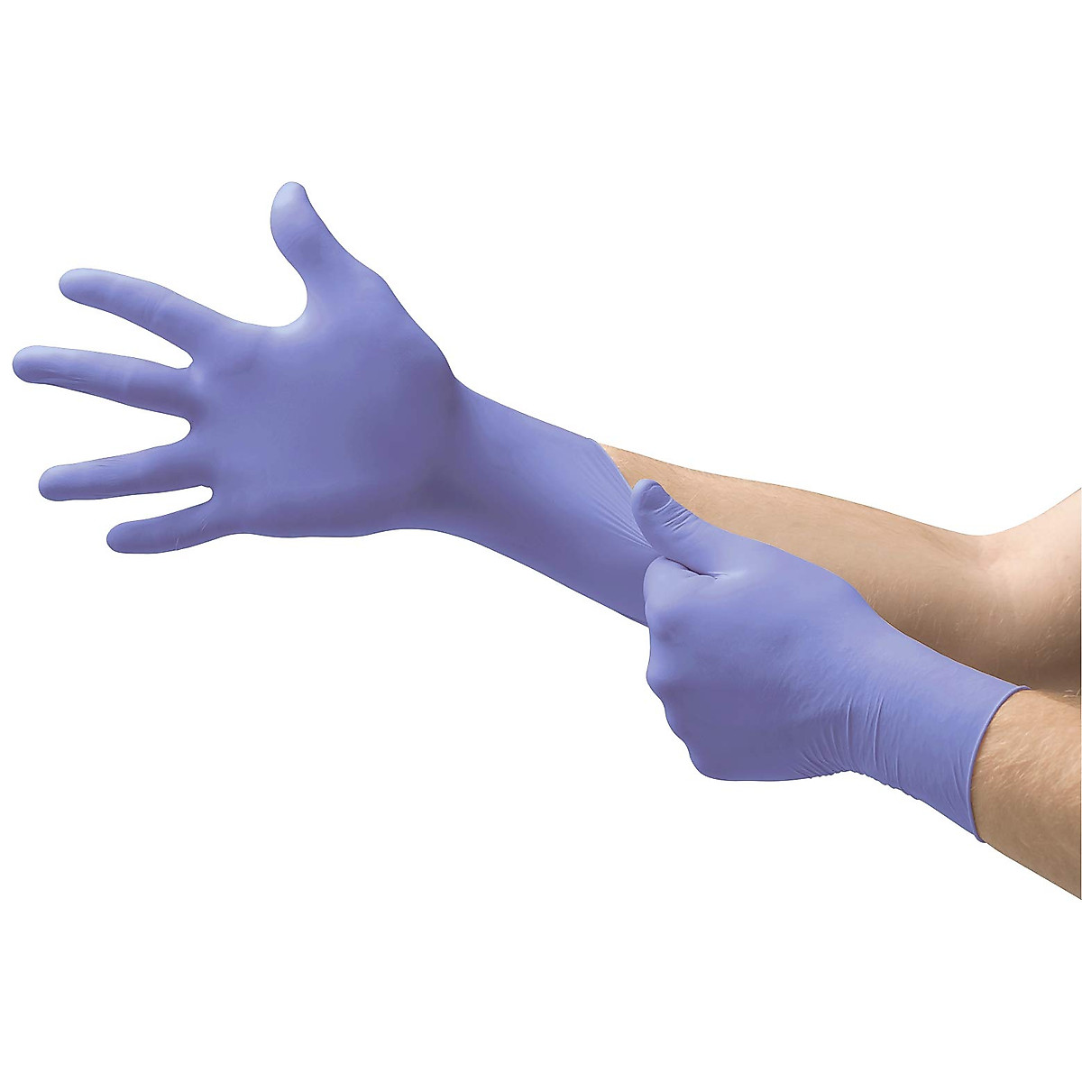 Microflex SU-690 Disposable Nitrile Gloves, Latex-Free, Powder-Free Glove for Cleaning, Mechanics, Automotive, Industrial, or Medical applications, Violet, Size X-Small, Case of 1000