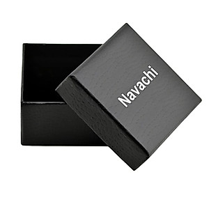 Navachi 18k Gold Plated White Crystal Brown Square Zircon Dangle Az1640e Stud Earrings