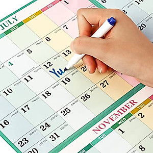 2023-2024 Yearly Wall Calendar - Yearly Wall Calendar 2023-2024, 2023-2024 Dry Erase Calendar with Julian Date, Jul. 2023 - Jun. 2024, Thick Paper, Vertical/Horizontal, Reversible, 34.8" x 22.9