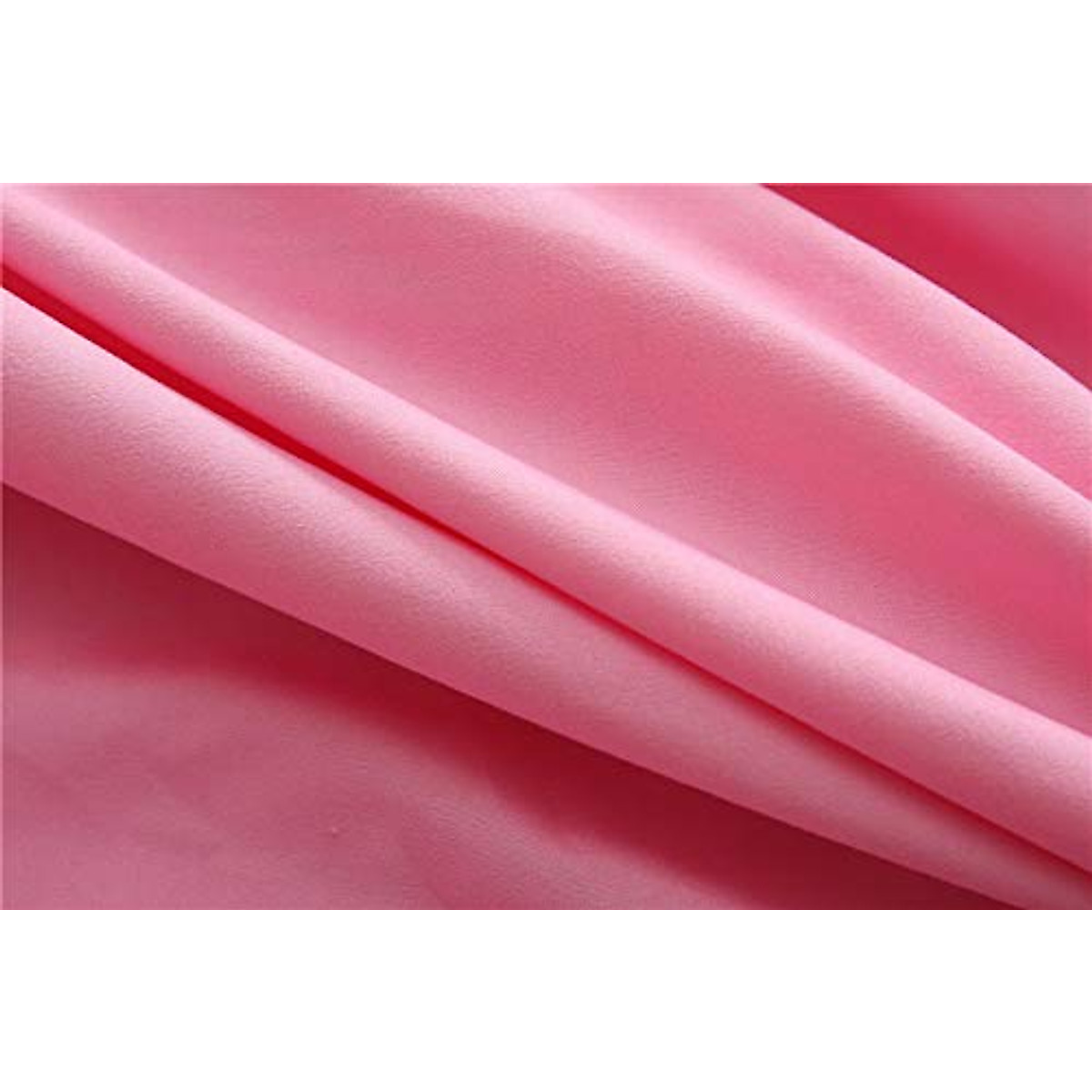 Mengersi Solid Four Corner Post Bed Curtain Canopy Princess Sheer Cover for Girls Boys Kids (Twin, Pink)