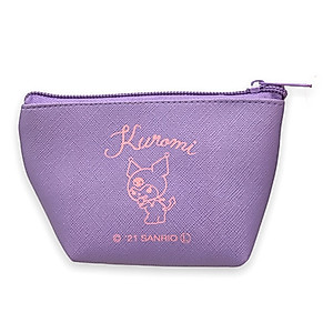 Sanrio Kuromi Face Boat Type Cosmetics Small Pouch Bag 4.3 in (W) × 3 in (H) × 2 in (D)