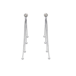 Savlano 925 Sterling Silver 18k Gold Plated Dangle Drop Ball Tassel Stud Earrings For Women and Teens Comes In White Gold, Yellow Gold & Rose Gold Colors Comes With Savlano Gift Box