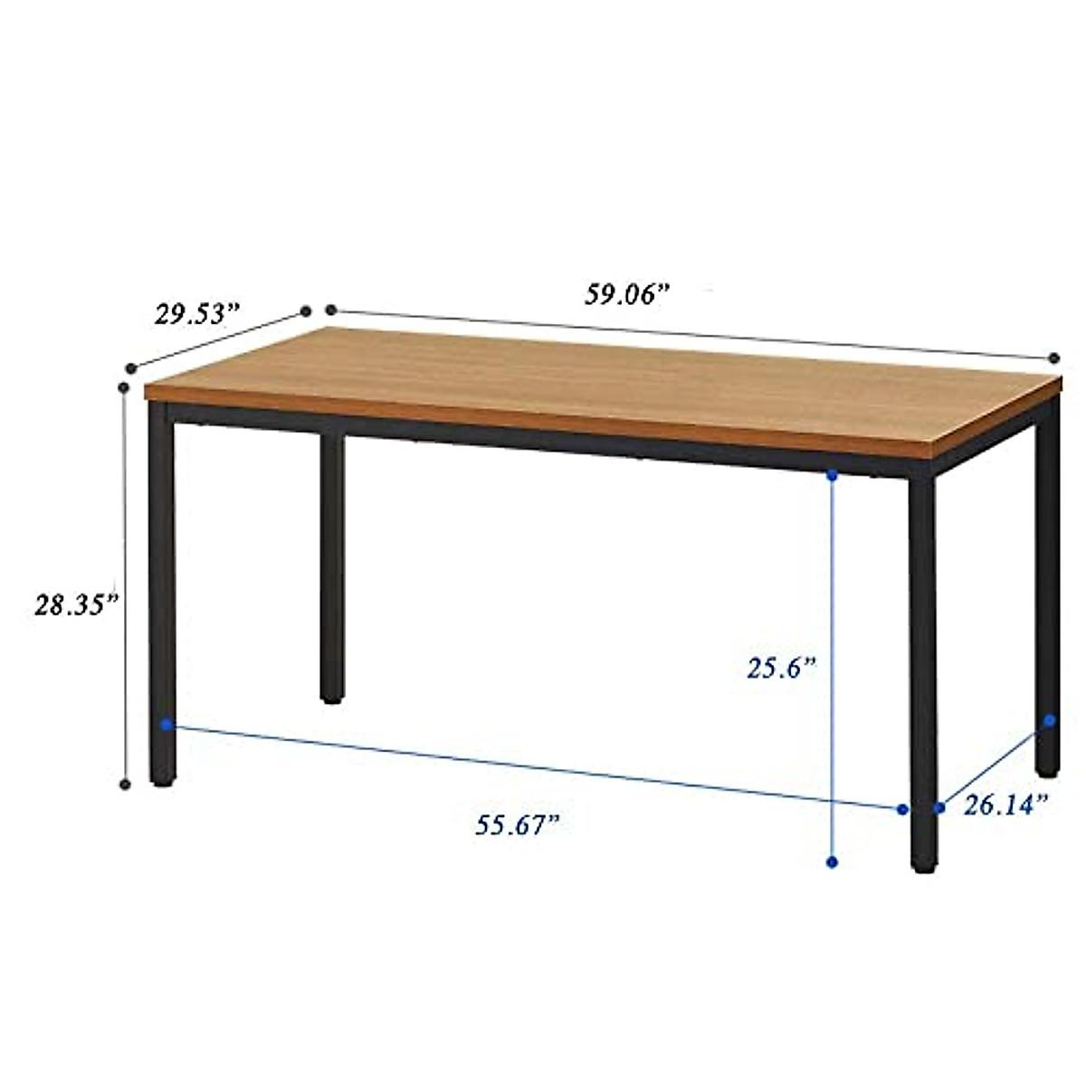 BIBOC Computer Desk Computer Table/Dining Table Meeting Desk 30X60 inch Desk,Modern Simple Style Desk,Office Desk Sturdy Writing Workstation for Home Office-Walnut