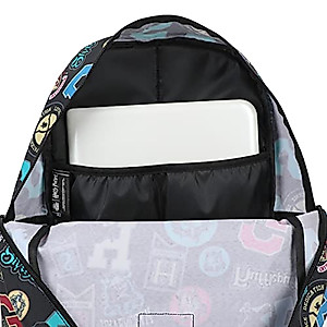 Bioworld Harry Potter Hogwarts Crest And House Banners Adult 17" Laptop Backpack