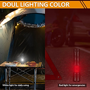 PHIXTON Flashlights Rechargeable LED High Lumens, Powerful 900,000 Lumen Flashlight, High Power Heavy Duty Red & White Flash Lights, Double Source, for Men Gift Emergency Hiking Work