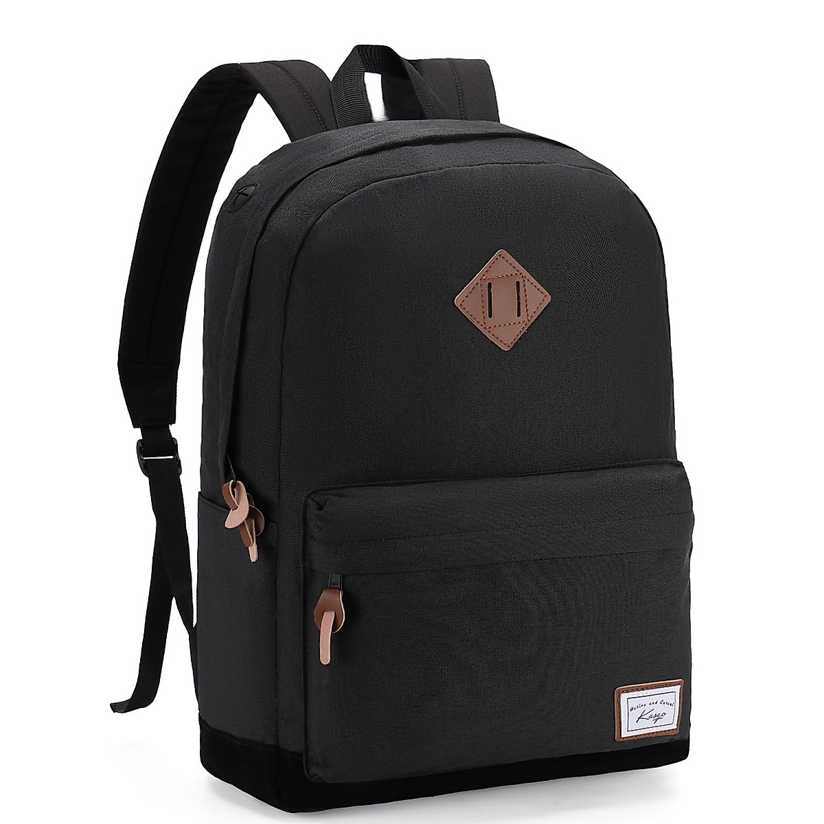 Kasqo School Backpack, Classic Lightweight 14 Inch Laptop Bookbag for Men Women Teens Girls Boys College, Red