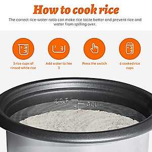 Small Rice Cooker 3 Cup White Portable Cook Rice and Automatic keep-Warm,Non Stick Pot,This Mini Rice Cooker is a Great Gift for College Students