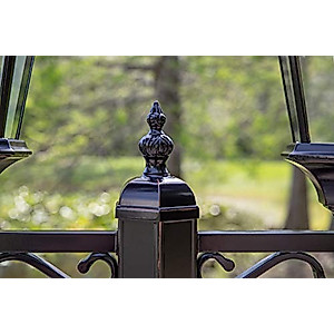 Kenroy Home 93434ORB Villa Lanterns, 2 Light Portable Post, Oil Rubbed Bronze