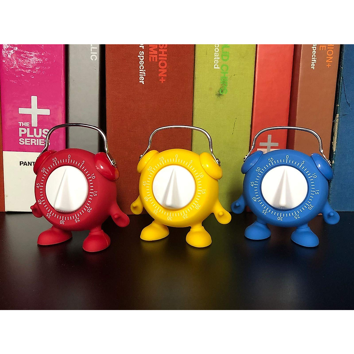 Kitchen Timer, for Baking Teaching Cooking Egg Potty Training Cute 60 Mins Twist Timer with Ring Alert, No Battery (Blue)