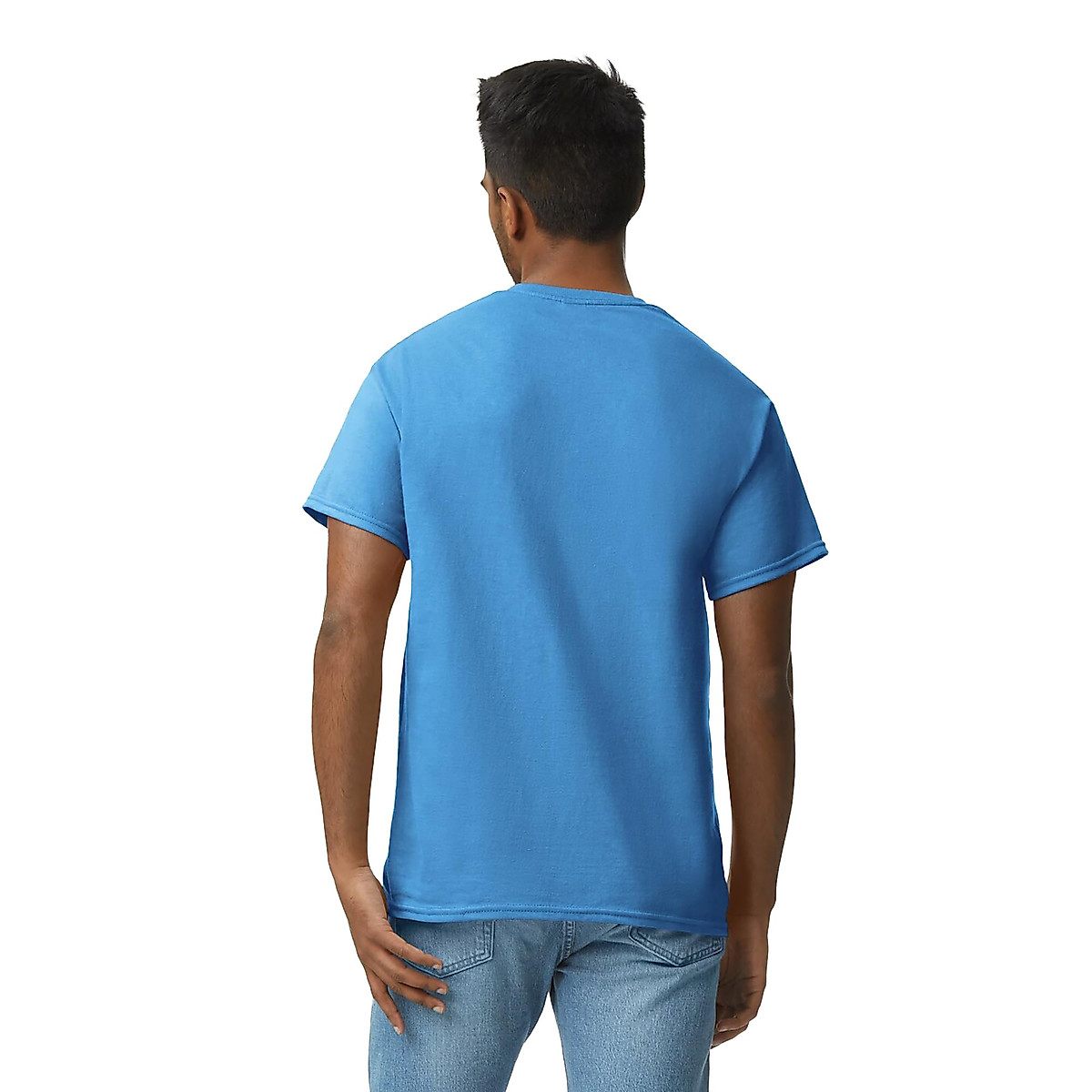 Gildan Adult Ultra Cotton T-Shirt, Style G2000, Multipack, Carolina Blue (Pack of 2), Large