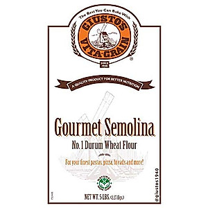 Giusto's Vita-Grain Gourmet Semolina All-Natural No. 1 Durum Wheat Flour, 5lb Bag