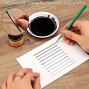 LOONENG Ruling Pen for Masking Fluid, Perfect for Fine Line Drawing, Technical Drawing, Cartography and Calligraphy, Suitable for Use with Masking Fluid, Drawing Ink, Indian Ink and Gouache