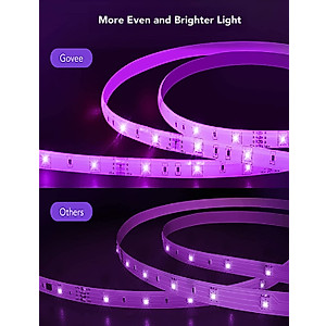 Govee Smart WiFi LED Strip Lights, 32.8ft RGB Light Strips Work with Alexa & Google Home, App Control Music Sync Lights with Protective Coating, Led Lights for Bedroom, Kitchen, Party, Ceiling