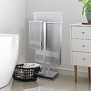 KES Towel Rack Bathroom Hand Towel Holder 2-Tier, Towel Rack for Bathroom Floor, SUS304 Stainless Steel Brushed Finish, BTH221-2