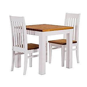 B.R.A.S.I.L.-Möbel TableChamp Dining Table Rio 70.9 x 35.4 Honey White Solid Wood Pine Oiled Farmhouse Extension Extendable Optional