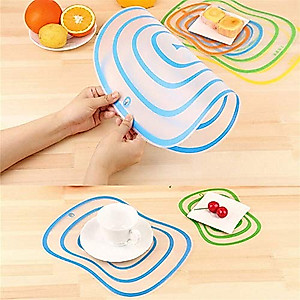 GULRUH Wood Cutting Boards for Kitchen, Non-Slip Plastic Cutting Board Frosted Kitchen Cutting Board Vegetable Meat Tool Kitchen Accessories Chopping Board Cutting Board Non-Stick Oil (Color : Blue)