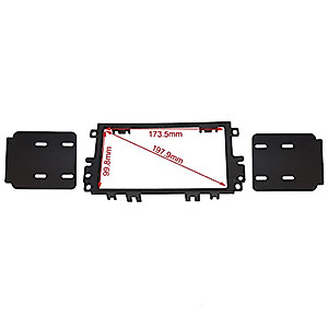 ECOTRIC Double Din Car Stereo Radio Install Radio Bezel Dash Kit Trim Bezel W/Wire Harness Compatible with Select 1992-2012 Buick Chevy GMC- - Compatible Vehicles Listed Below