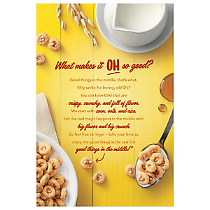 Honey Ohs! Crunchy Breakfast Cereal Os Made with Sweetened Corn, Oats and Rice, 14 OZ Box (Pack of 8)