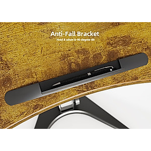 Claiks Mobile Standing Desk, Small Rolling Standing Desk, Pneumatic Height Adjustable Sit-Stand Desk with 90° Tiltable, Portable Mobile Workstation, with Non-Slip Computer Stand, Rustic Brown