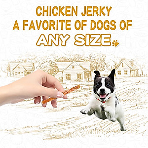 PAWUP Chicken Jerky Strips Dog Treats, Training Treats for Dogs w/Taurine, Low Fat, Natural Chicken Jerky Cuts, 12.5 oz