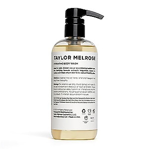 Taylor Melrose Hydrating Body Wash - Genderless Liquid Soap - Shea Butter, Pro-Vitamin B5-16.9 FL Oz (400 ml)