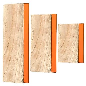 Caydo 3 Pieces 3 Sizes Screen Printing Squeegee, 75 Durometer Wooden Ink Scraper for Screen Printing Fabric, 5.9 Inch, 9.4 Inch and 13.7 Inch