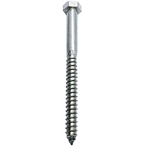 3/8" X 6" - 304 Grade Stainless Steel lag screws, Hex head fasteners, stainless steel screw. Use as Construction, wood, metal, lag screw or mounting screws fasteners lag bolts. Heavy duty screws. (10)