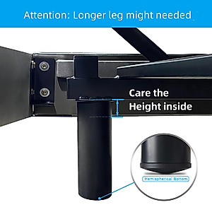 Skuehod 5 Inch Metal Bed Legs Replacement for Electric Adjustable Bed Base Frame, M8 Thread with M10 Adapters (5 inches, M8 Thread)