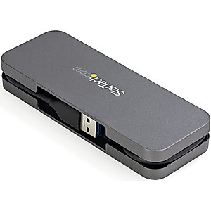 StarTech.com 4 Port USB 3.0 Hub - USB-A to 4X USB-A - SuperSpeed 5Gbps Portable USB 3.1 Gen 1 Type-A Hub - USB Bus Powered - Laptop/Desktop USB Hub with Long Cable 11" & Cable Management (HB30AM4AB)