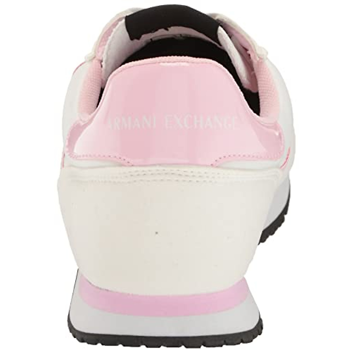 A|X ARMANI EXCHANGE Women's AX Rio Logo Sneakers, Opt. White + Lilac, 8