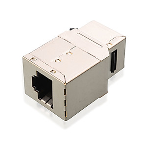 Cable Matters [UL Listed] 5-Pack 10Gbps Shielded Cat 6A Keystone Coupler (Shielded Cat6 Keystone Jack Coupler / RJ45 Ethernet Female to Female Keystone Jack) for Patch Panel, Wall Plate