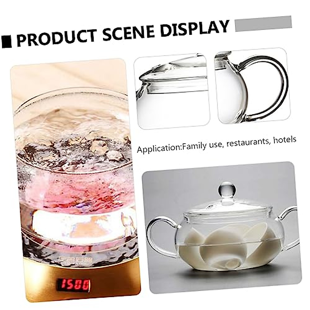 Nonstick Saucepan 1pc Instant Noodle Bowl Ovens Coffee Server Sauce Pan Sets Glass Milk Pan Teapot Warmer Set Glass Kitchen Pot Bowl Food Storage Bowl Instant Noodle Pot Salad
