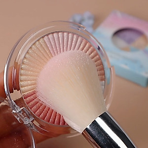 Witcrskm Highlighter Makeup Face Highlighter Palette, 5 Colors Natural Shimmer Glitter Highlight Illuminator Pearlescent Contouring Makeup Palette Kit, Cold Colour, 0.3 Ounce