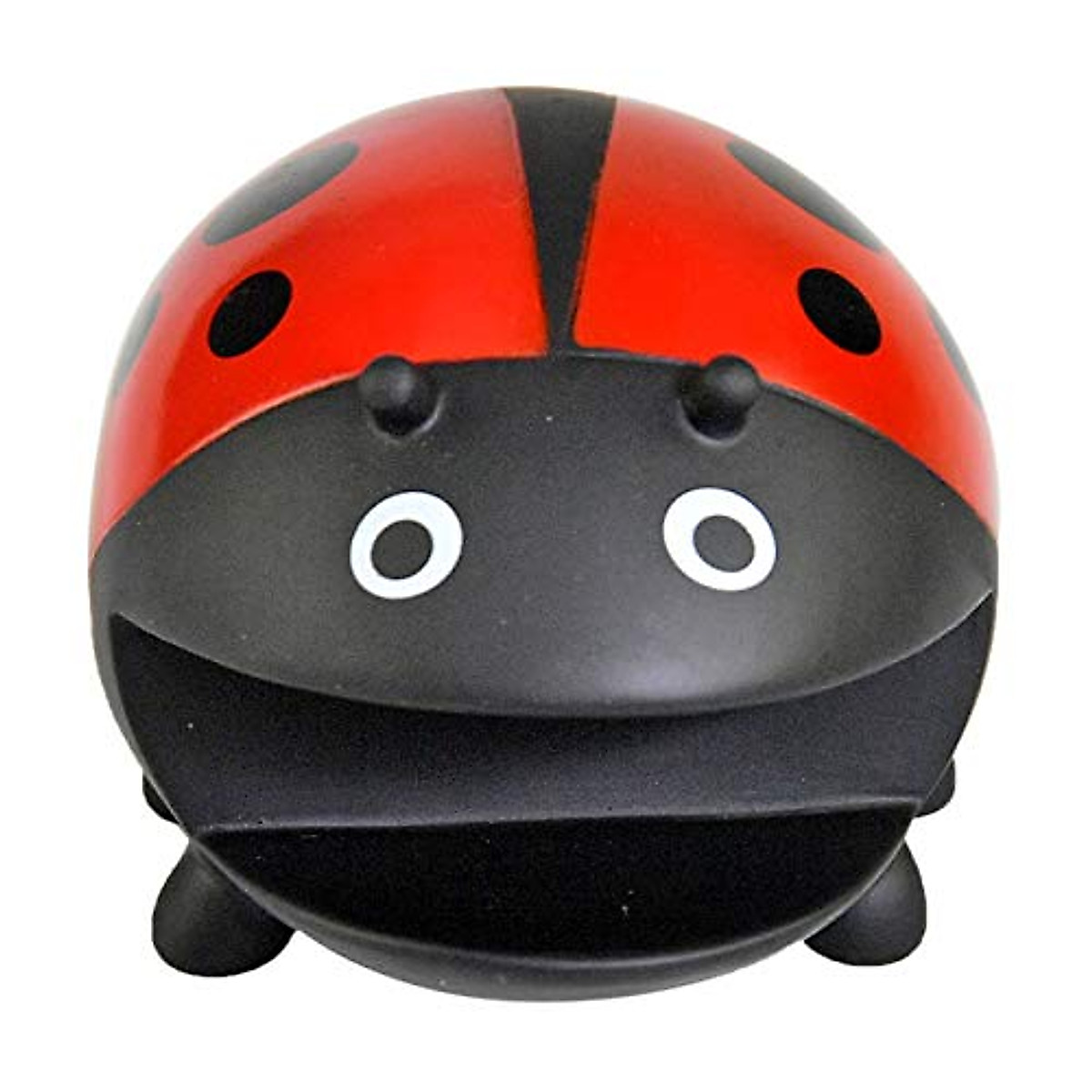 HOME-X Ladybug Sponge Holder with 3 Sponges, Kitchen Sink Accessories 4" L x 3" W x 2" H