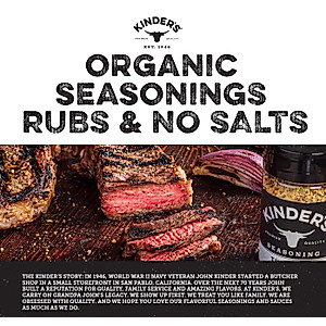 Kinder's Organic Buttery Steakhouse Rub, Premium Quality Seasoning, MSG Free, USDA Certified Organic, 3 oz