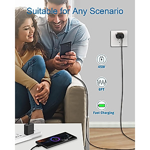 [2 Pack] 45W Samsung Super Fast Charger USB Type C for Samsung Galaxy S24 Ultra Charger S23 ultra/S24/S23/S22 Ultra/S22/Z Fold 5 4/Z Flip 5 4/Note 20/10/Galaxy Tab S9/S8+, PD/PPS 3.0