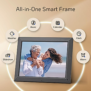 NexFoto 16.2 Inch Extra Large Digital Picture Frame 32GB with Remote Control, WiFi Digital Photo Frame with IPS Touch Screen,Easy to Share Photos via App, Wall-Mountable, Gift for Mother