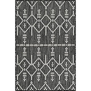 Adiva Rugs Outdoor Indoor Area Rug, Weather Resistant, Easy to Clean, Stain Resistant Floor Mat for Dining Room, Backyard, Deck, Patio (Pebble Weiss, 2' x 3')