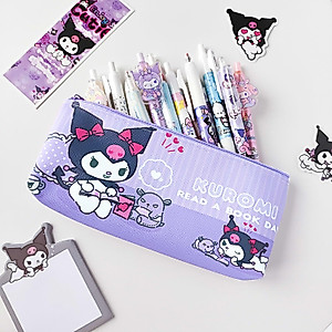 Koiswim School Supplies Set, Cute Stationery Set, Back to School Gift for Kids Including Spiral Journal Notebook, Black Rollerball Pens, Pencil Cse, Stickers