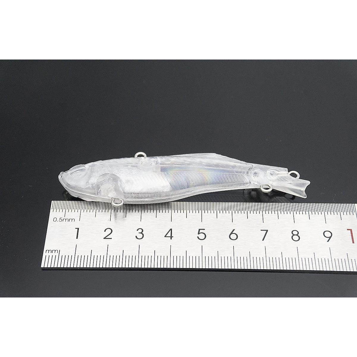 10PCS Unpainted VIB Lipless Sinking Fishing Pencil Lures 82mm 19.87g ABS Hard crankbait 8291 with Free Eye