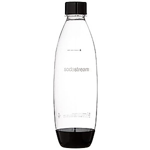 SodaStream Sparkling Water Machines Bottles 1 Twin Pack, 2 x 1 Litre, Black, 2000 Millilitre