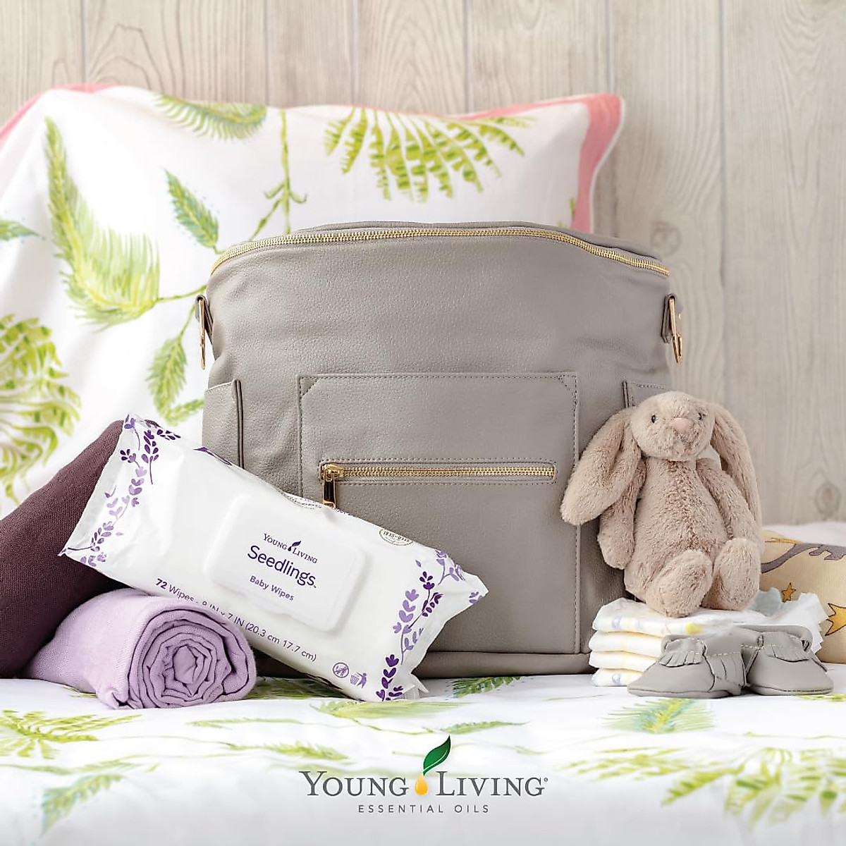 Young Living Seedlings Baby Wipes, 72ct | Gentle Care for Little Ones | Skin Moisturizer | Hydrating & Smooth | Sensitive Skin | Thick Wipes | Alcohol-Free | Ideal for Hands & Faces | Water-Infused