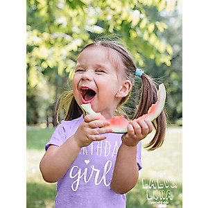 Happy Birthday T-Shirt (Girls 1 to 12) Sassy Kids Party Tee - Sweet Baby/Toddler Outfit (18M Purple Heather - Short Sleeve)