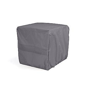 Covermates Square Patio Accent Table Cover - Patio Outdoor Furniture Cover, Water Resistant Outdoor Ottoman/Side Table Cover, Elite 300D Polyester, 18W x 18D x 18H, Charcoal